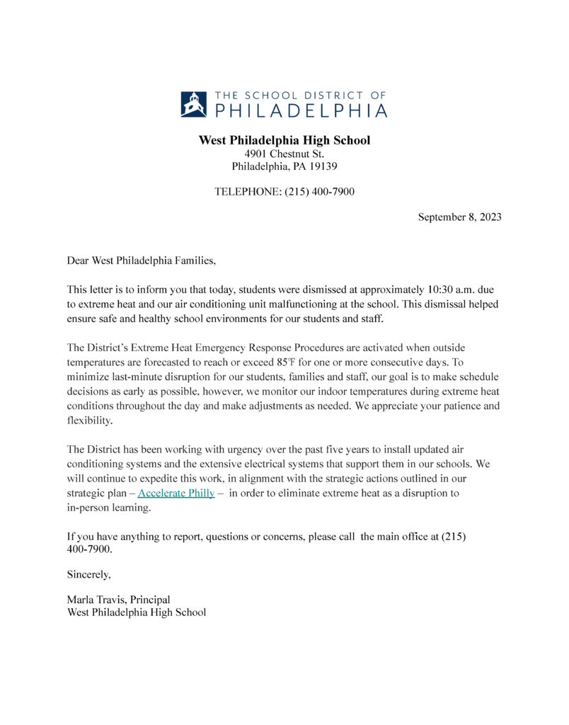 West Philadelphia High School – The School District of Philadelphia