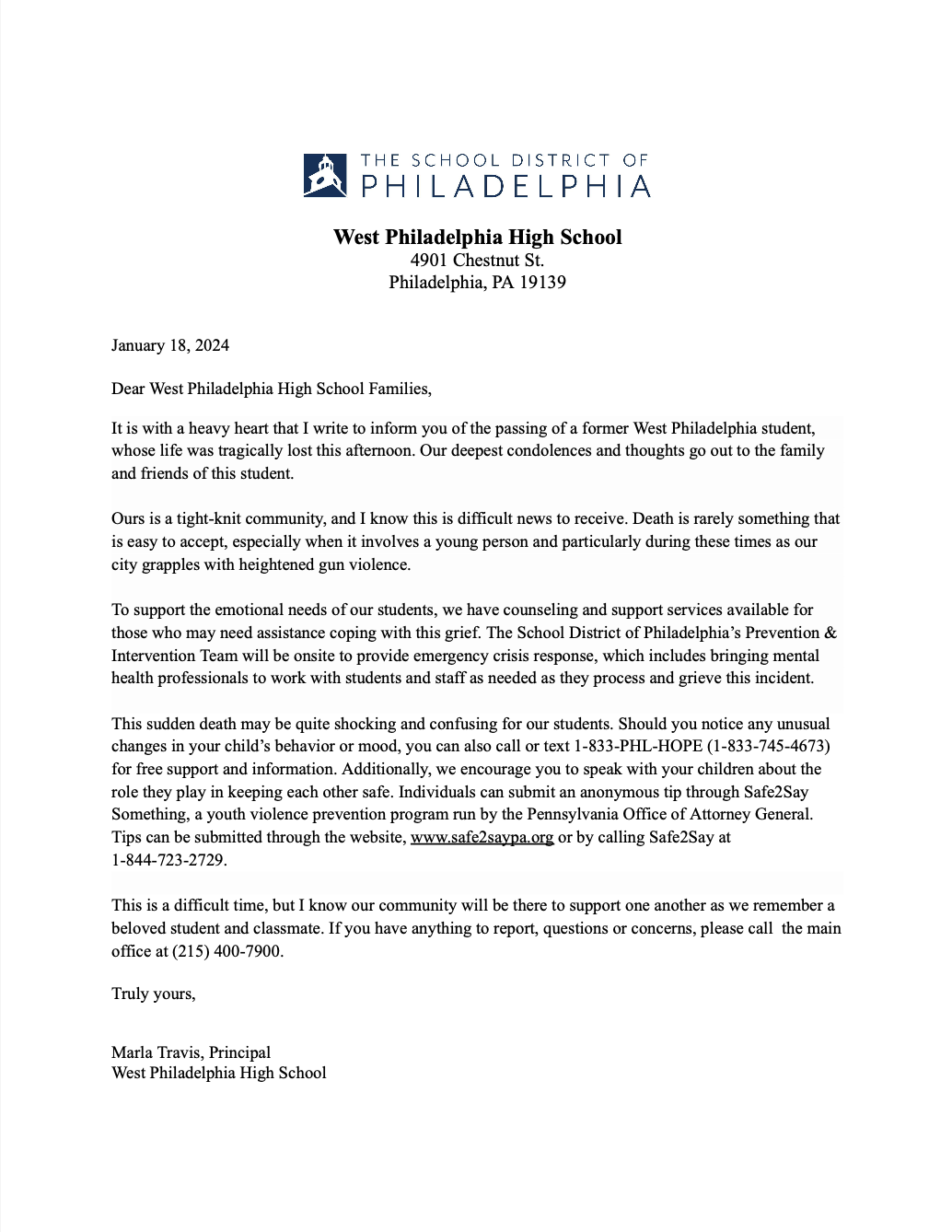 West Philadelphia High School – The School District of Philadelphia